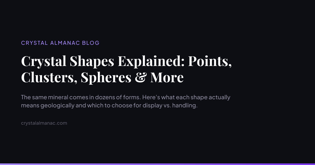 Crystal Shapes Explained: Points, Clusters, Spheres & More | Crystal ...