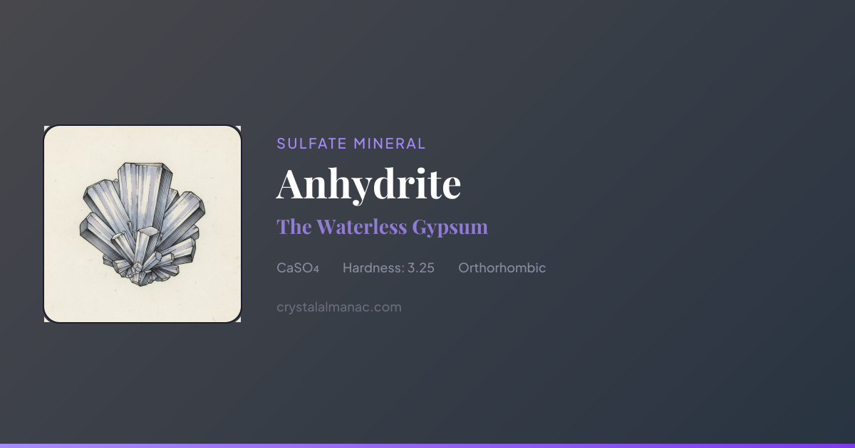 Anhydrite - The Waterless Gypsum | Crystal Almanac
