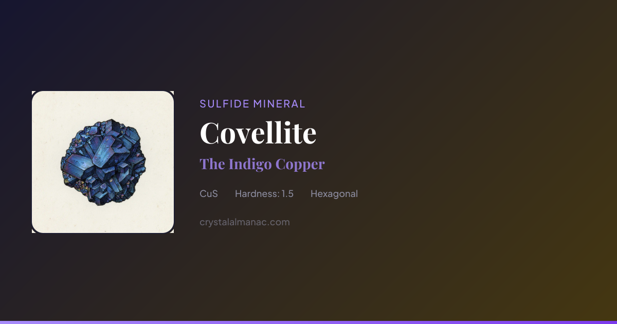 Covellite - The Indigo Copper | Crystal Almanac