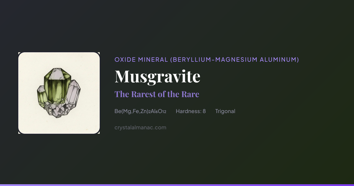 Musgravite - The Rarest of the Rare | Crystal Almanac