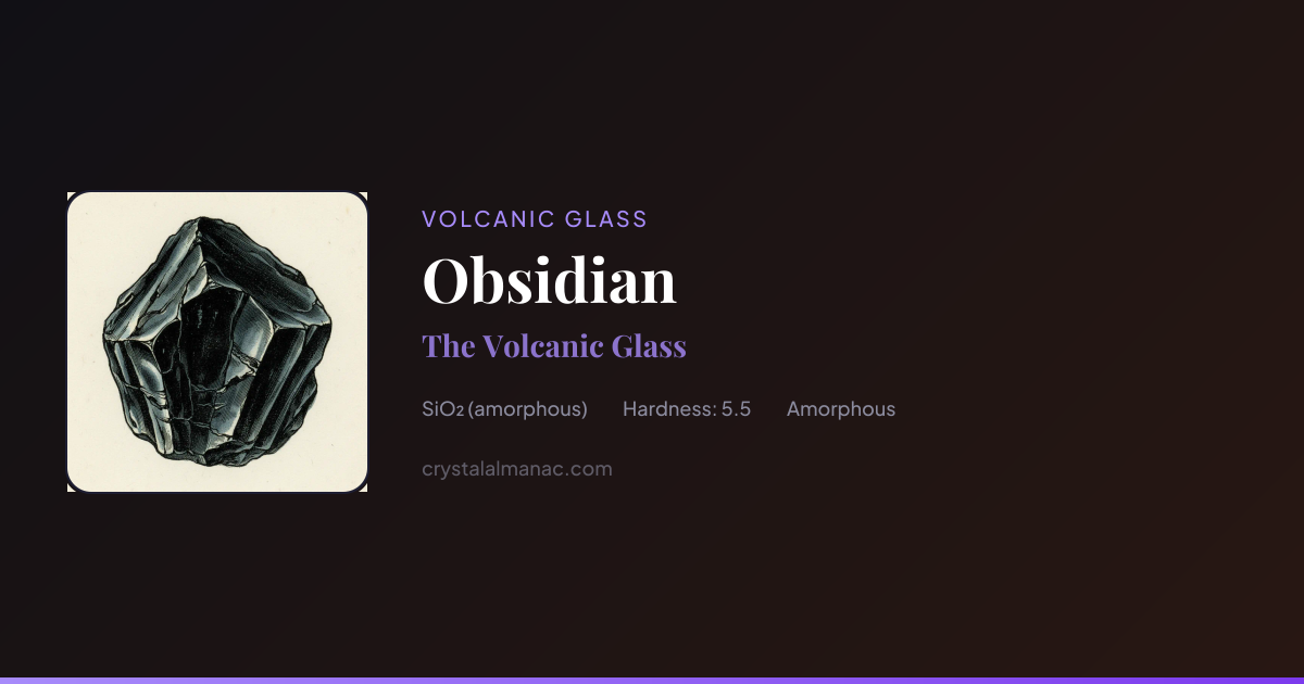 Obsidian - The Volcanic Glass | Crystal Almanac